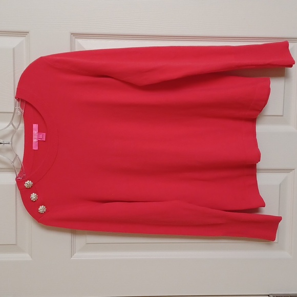 Lilly Pulitzer | Sweaters | Lilly Pulitzer Morgen Ruby Red Rhinestone ...